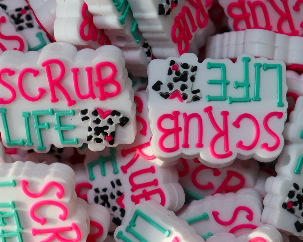Scrub Life Silicone Focal Bead – Bella’s Bead Supply